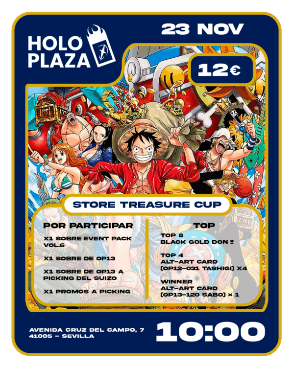 Store Treasure Cup One Piece 23 Noviembre | HoloPlazaTCG